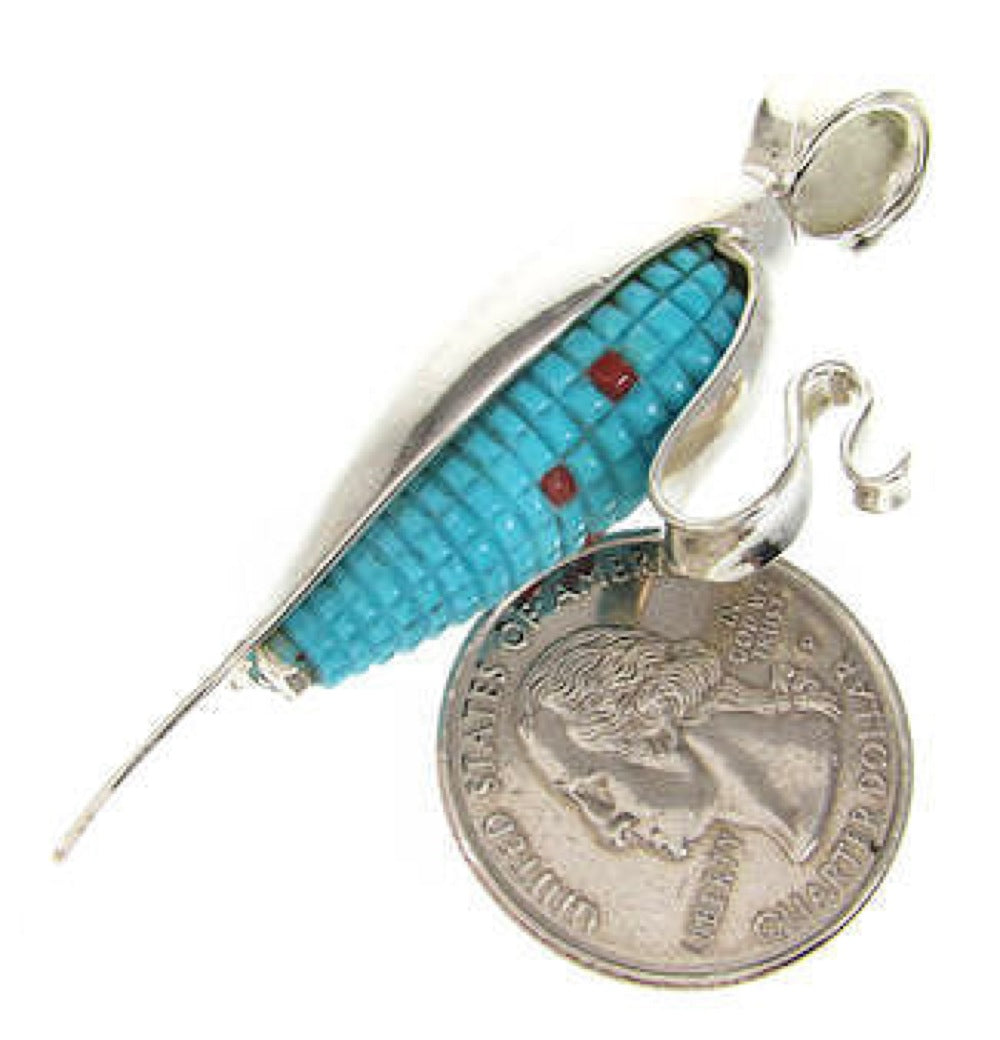 Red Oyster Shell Corn Turquoise Pendant PS59456 – SilverTribe