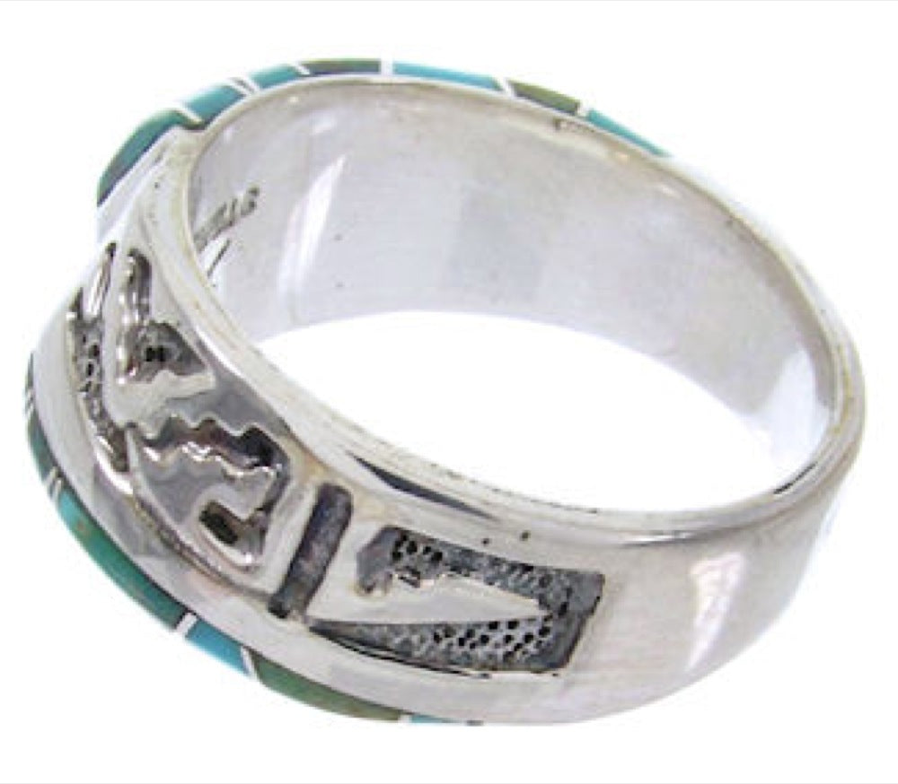 Southwest Turquoise Inlay Jewelry Ring Size 5-3/4 YS68275 – SilverTribe
