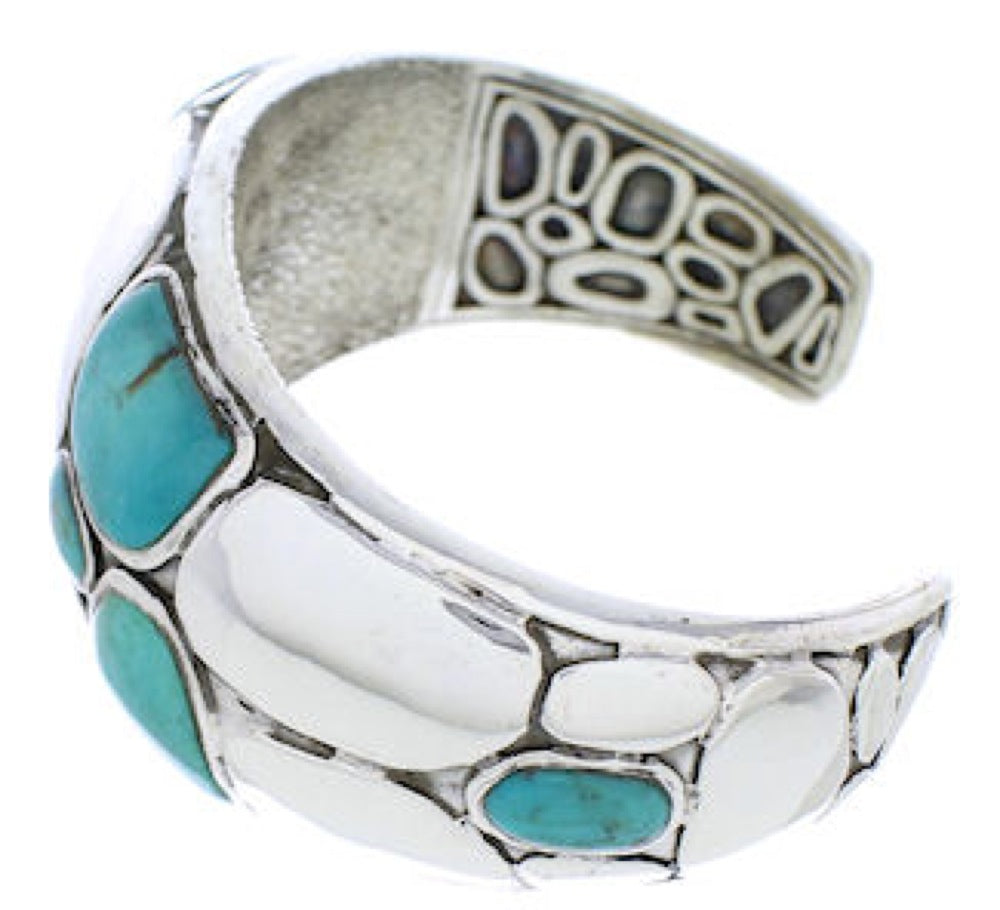 Silver Turquoise Inlay Jewelry Southwest Cuff Bracelet MX27082 ...
