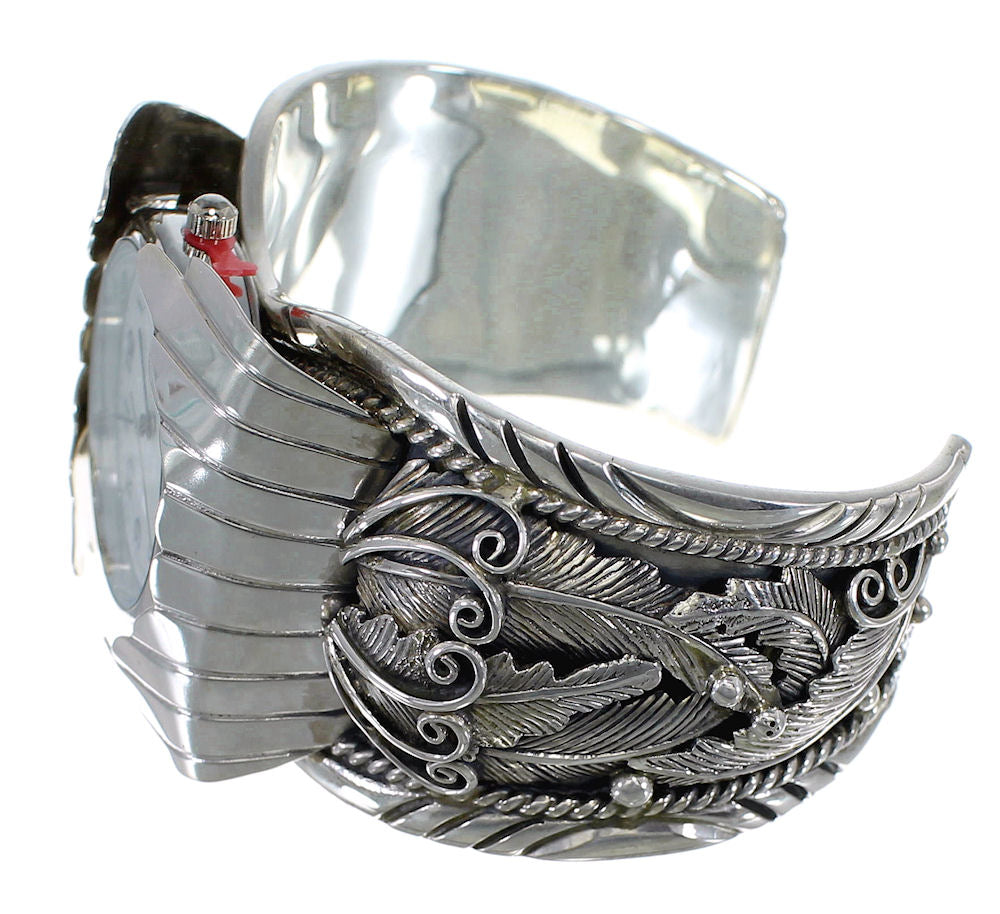 Southwest Authentic Sterling Silver Cuff Watch CX47945 – SilverTribe