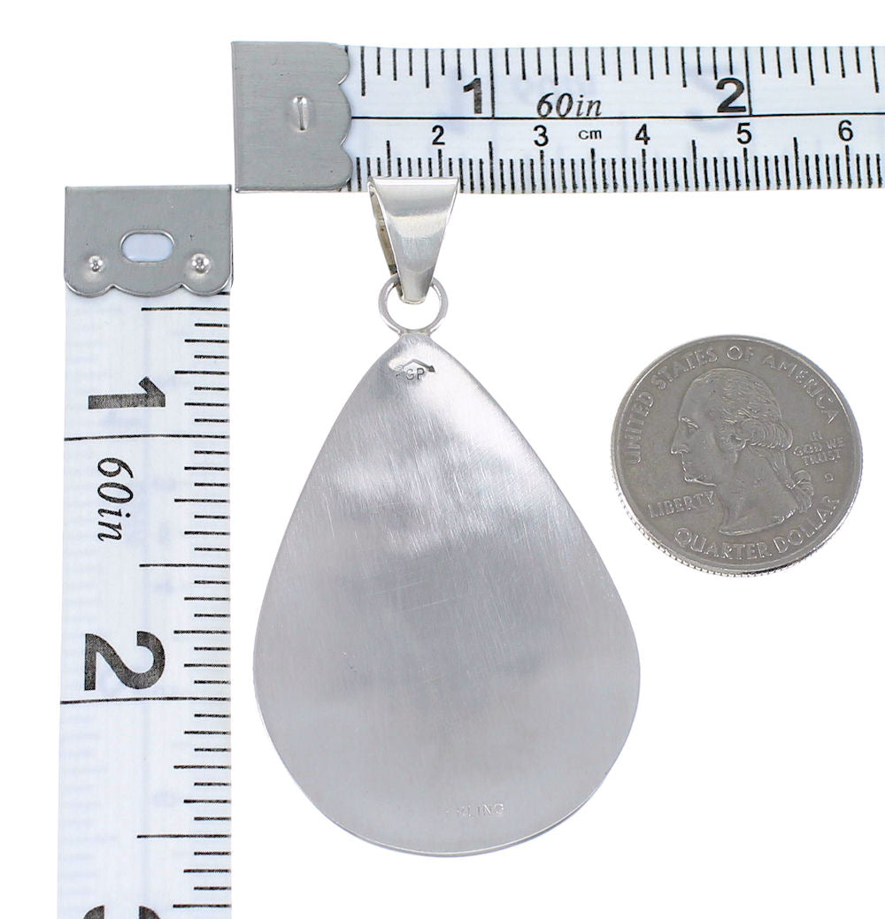 George Phillips Corn Stalk Kokopelli Hopi Indian Silver Pendant EX5385 ...