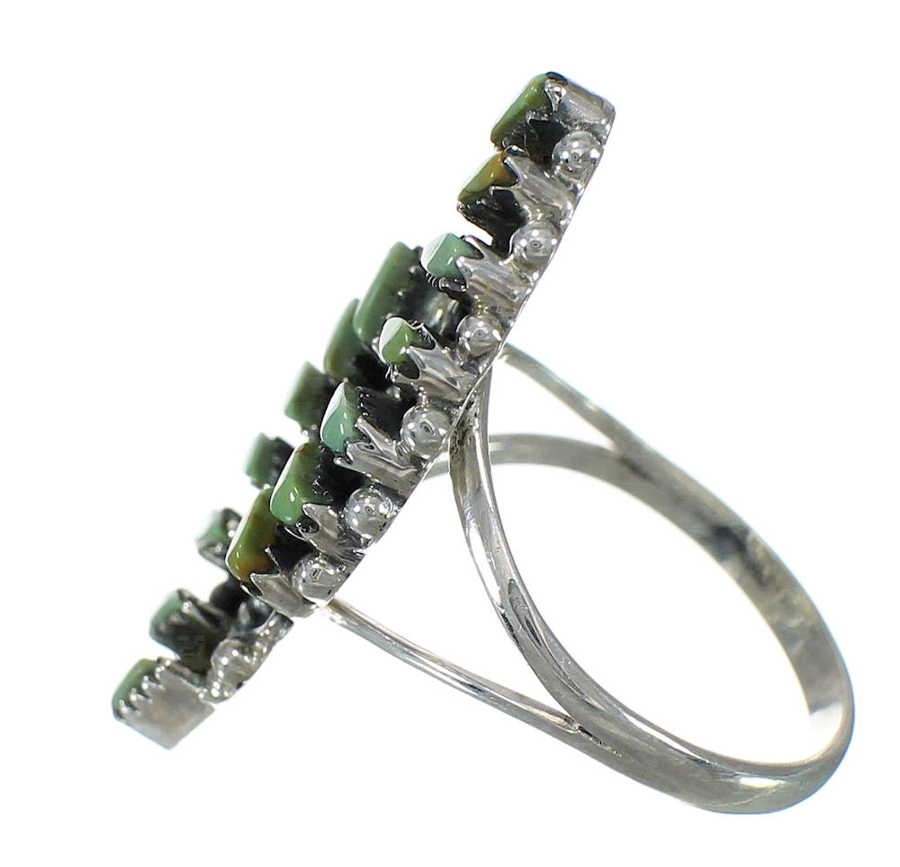 Authentic Sterling Silver Turquoise Needlepoint Ring Size 7-1/4 RX6304 ...