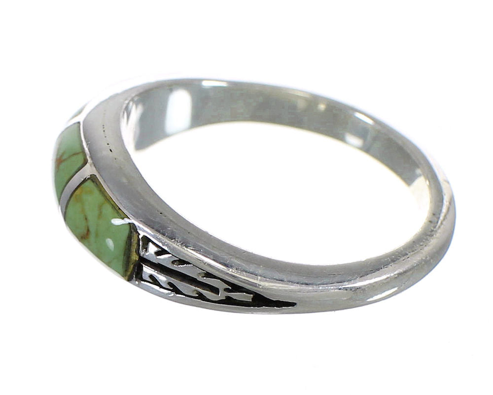 Turquoise And Sterling Silver Southwest Ring Size 6-1/4 YX80330 ...