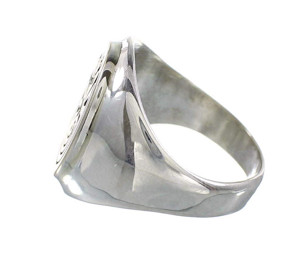 Navajo 14 Karat Gold Silver Man In The Maze Calvin Peterson Ring Size ...