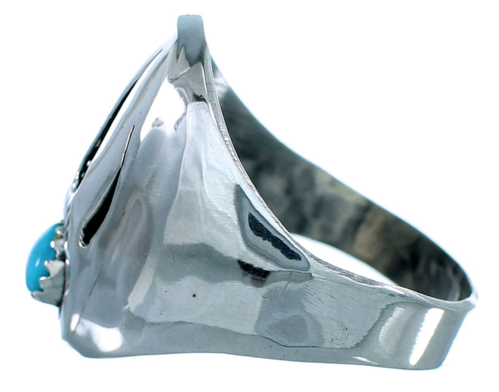 Genuine Sterling Silver Bear Paw Native American Turquoise Ring Size 1 ...