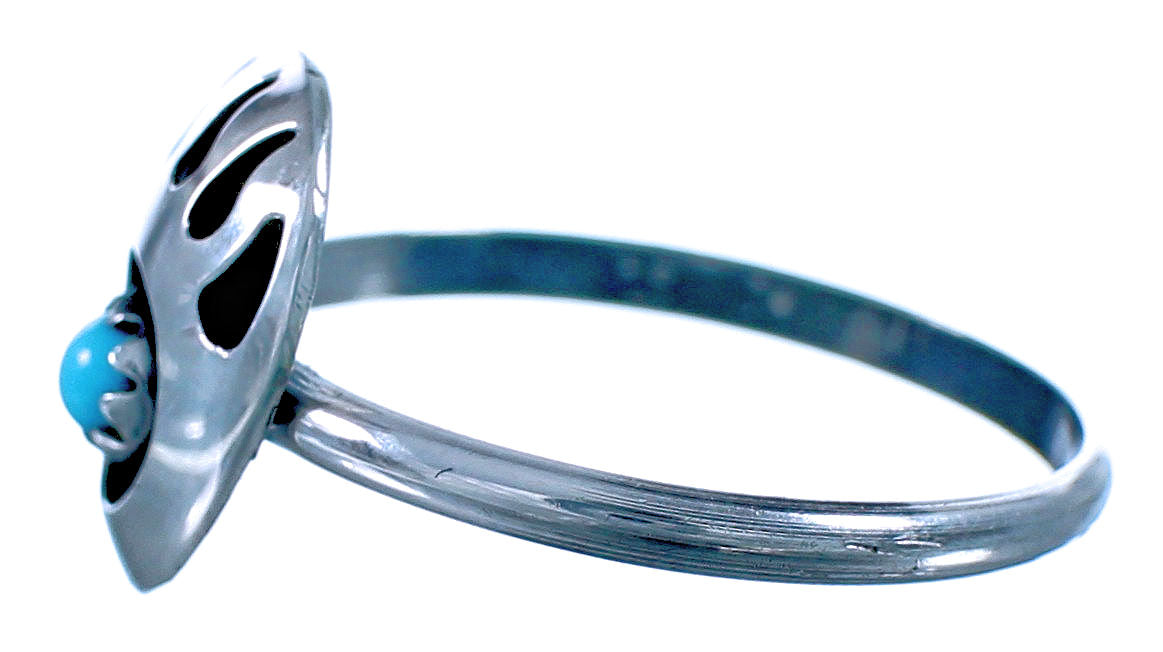 Sterling Silver Navajo Bear Paw Turquoise Ring Size 7-3/4 RX117730 ...