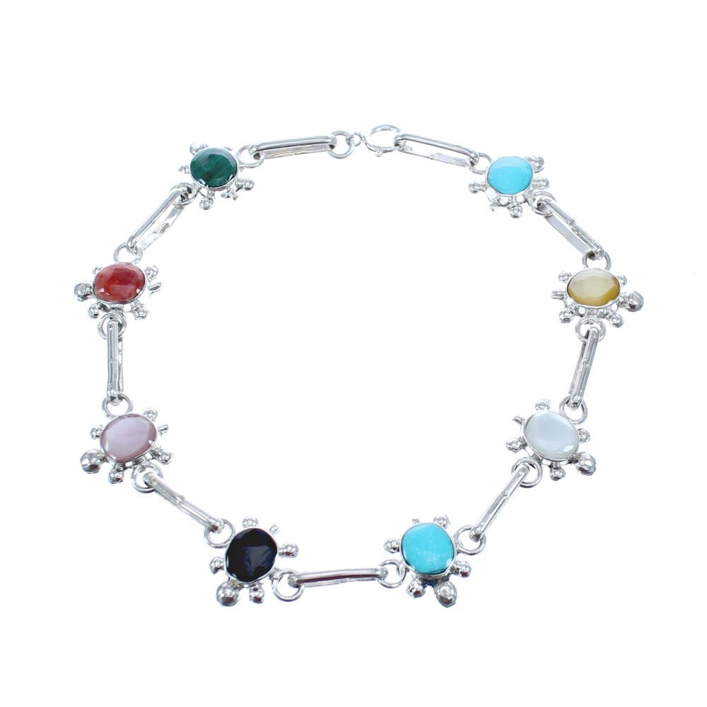 Native American Turtle Multicolor Navajo Link Bracelet AX121356 ...