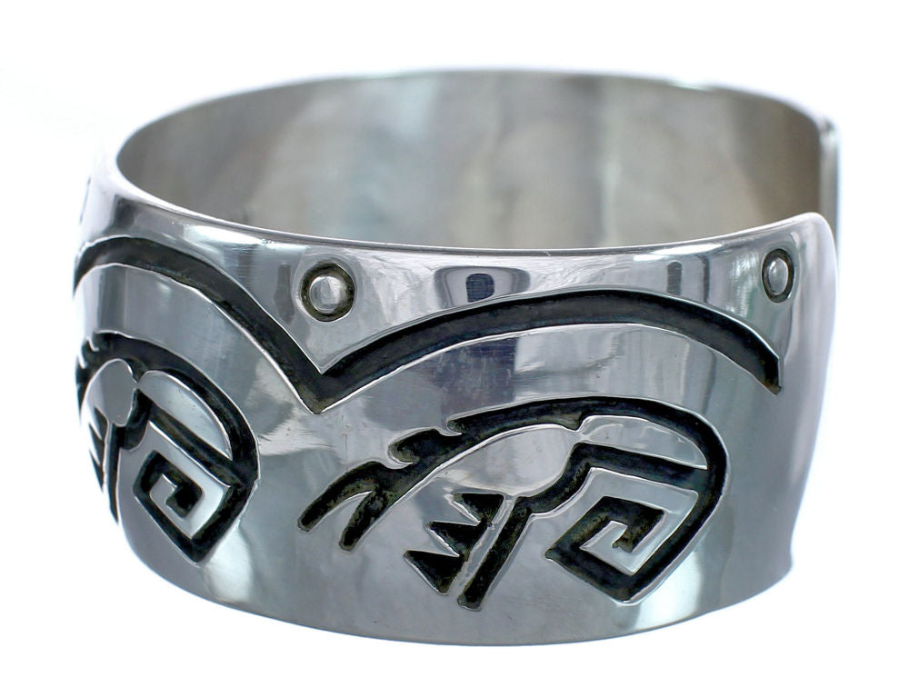 Sterling Silver Native American Bear Cuff Bracelet JX123827 – SilverTribe