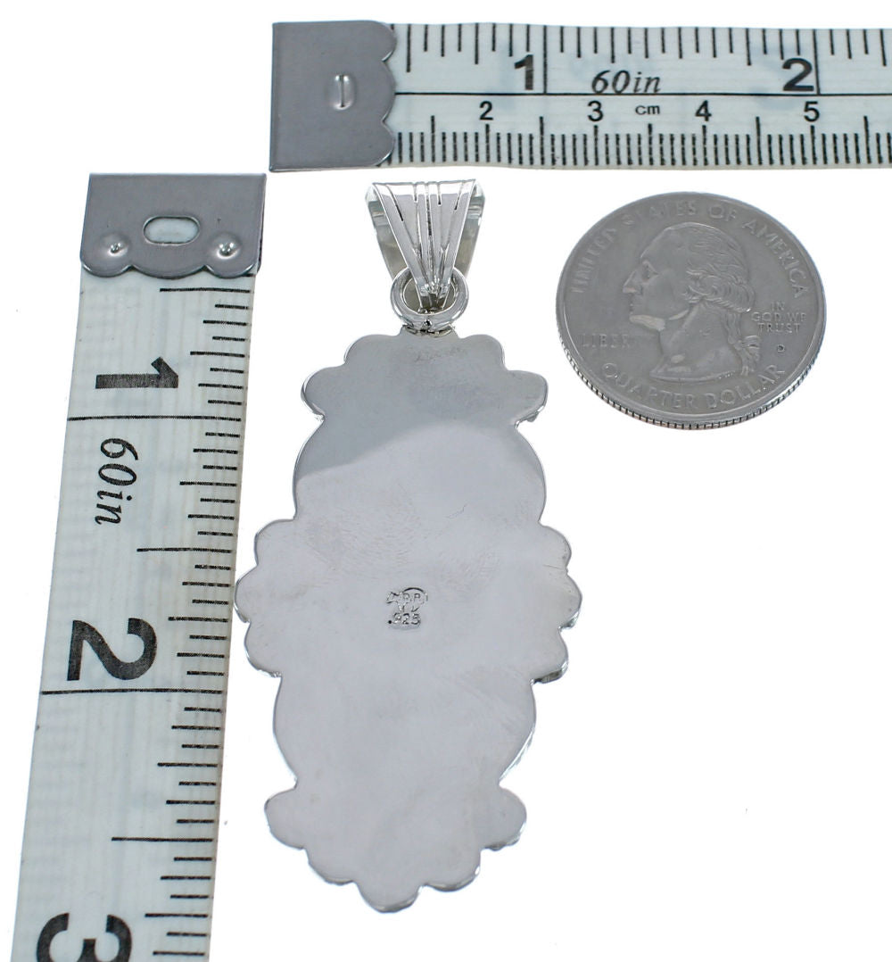 Native American Navajo Turquoise Genuine Sterling Silver Pendant JX124 ...