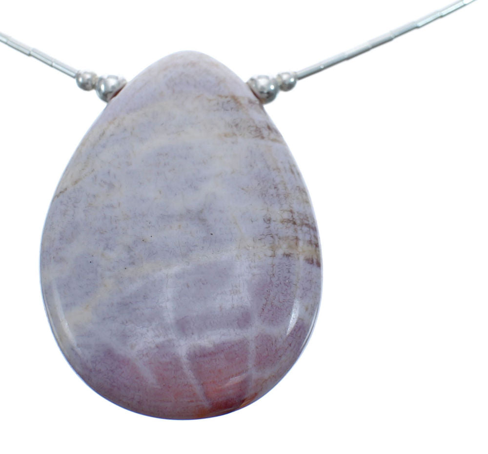 Liquid Silver Native American Agate Necklace JX126756 – SilverTribe