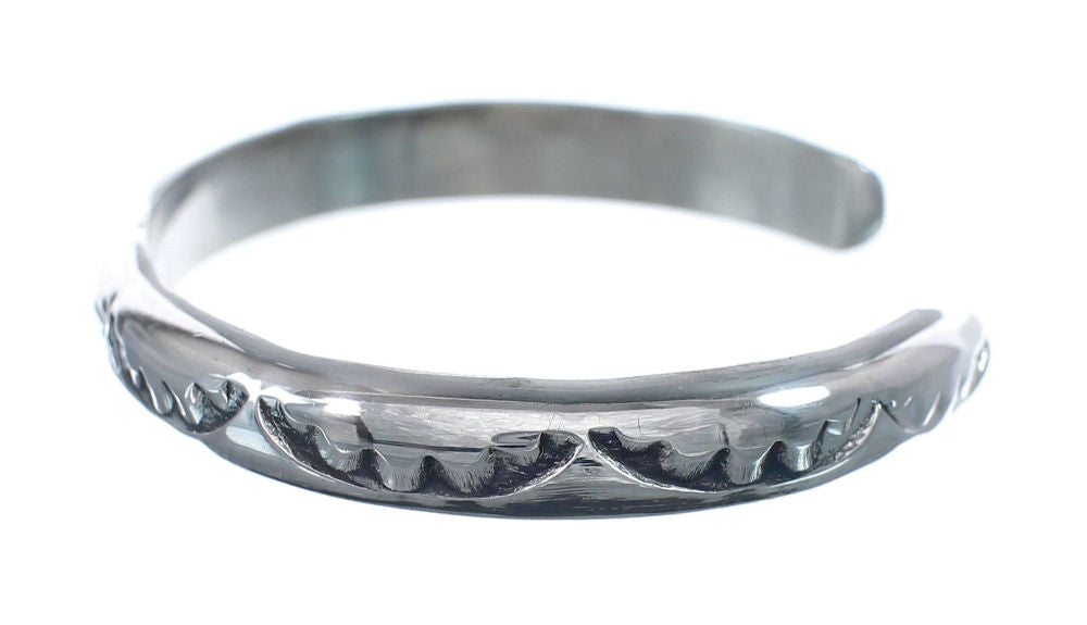 Genuine Sterling Silver Navajo Cuff Bracelet AX127484 – SilverTribe