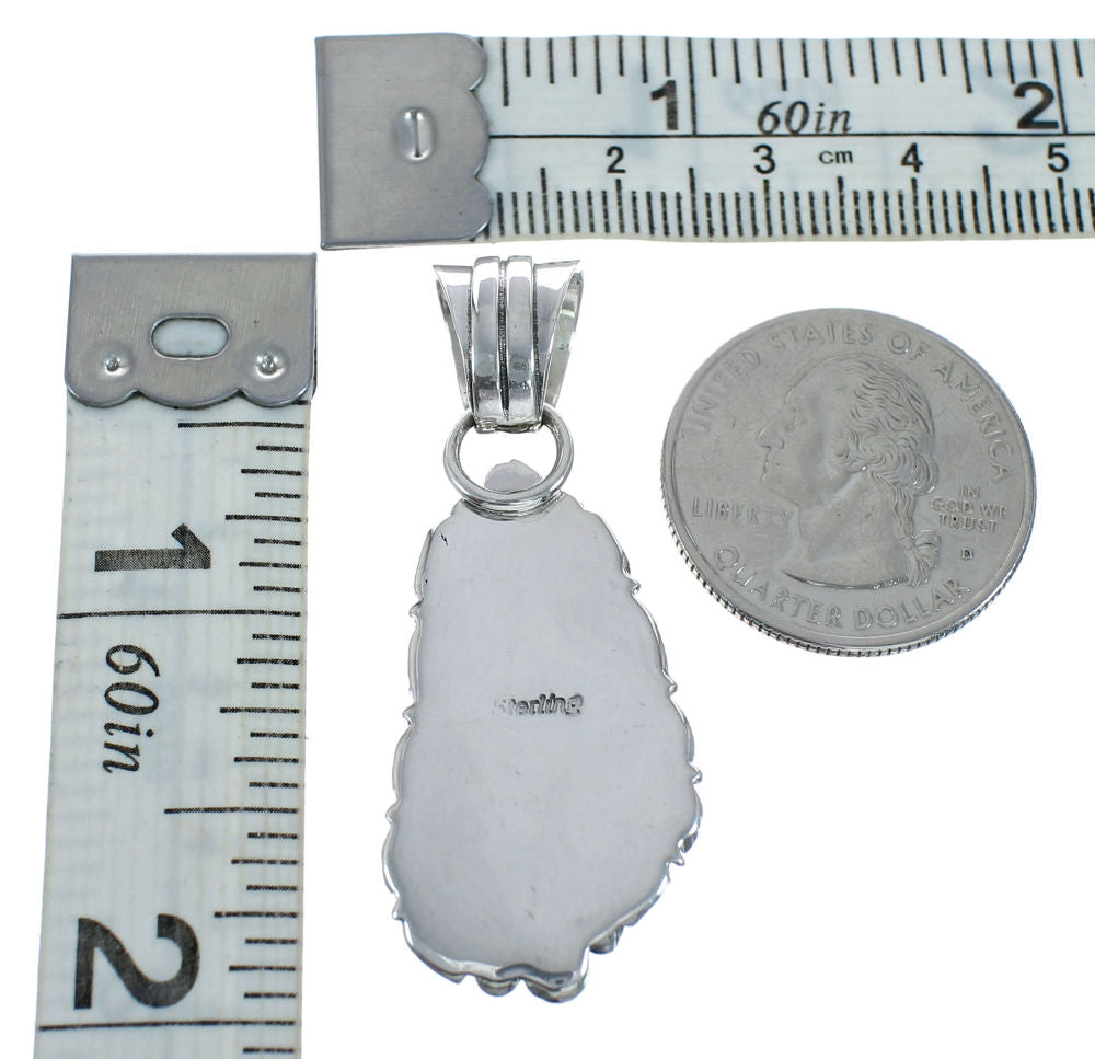 Turquoise Authentic Sterling Silver Navajo Pendant AX128777 – SilverTribe