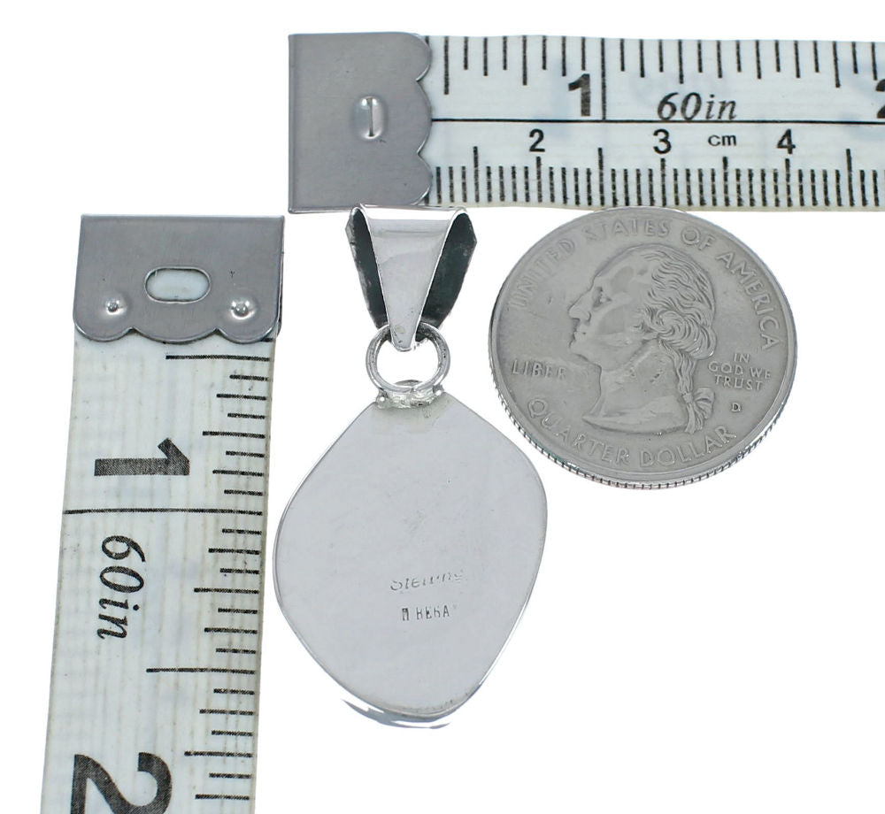 Native American Navajo Sterling Silver And Turquoise Pendant AX129321 ...