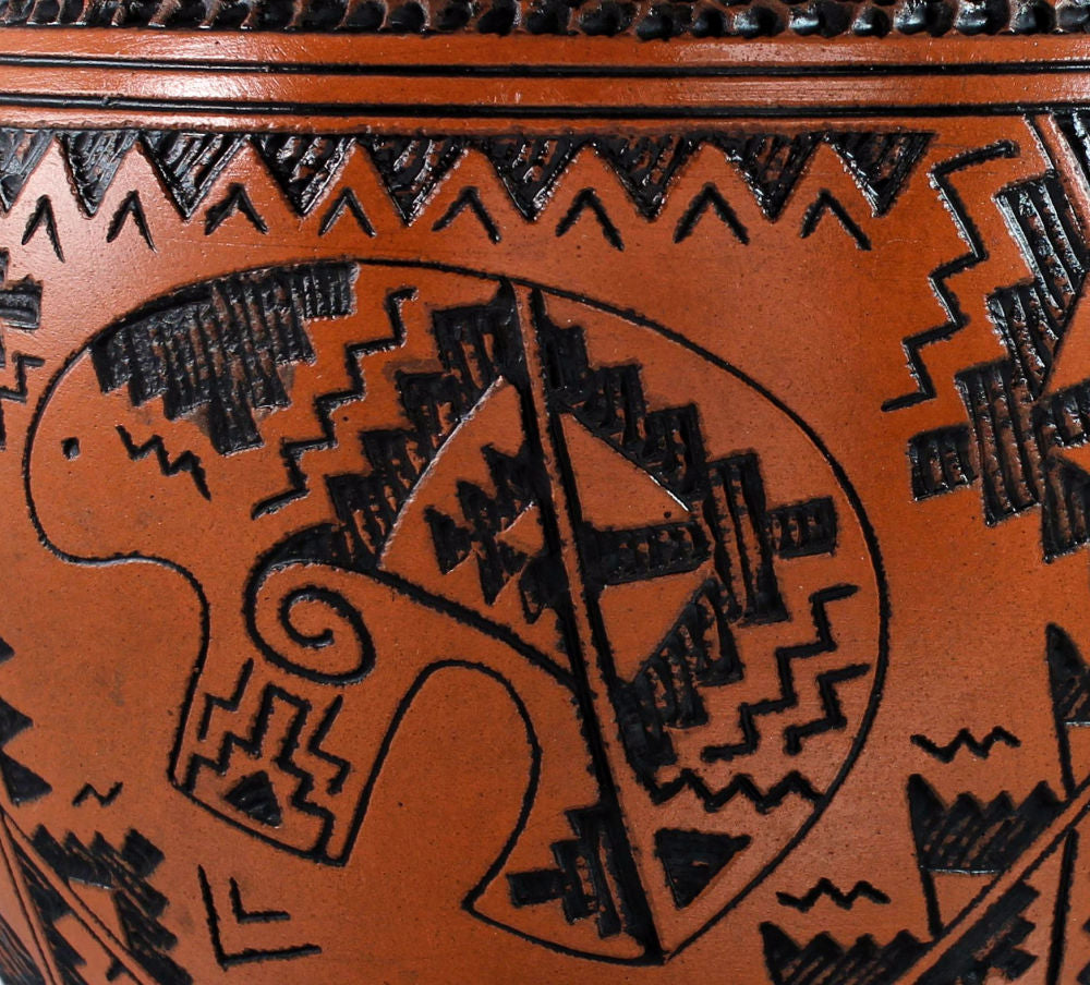 Bear Hand Crafted Navajo Pottery By Artist T.Tom And L.Sam AX129332 ...